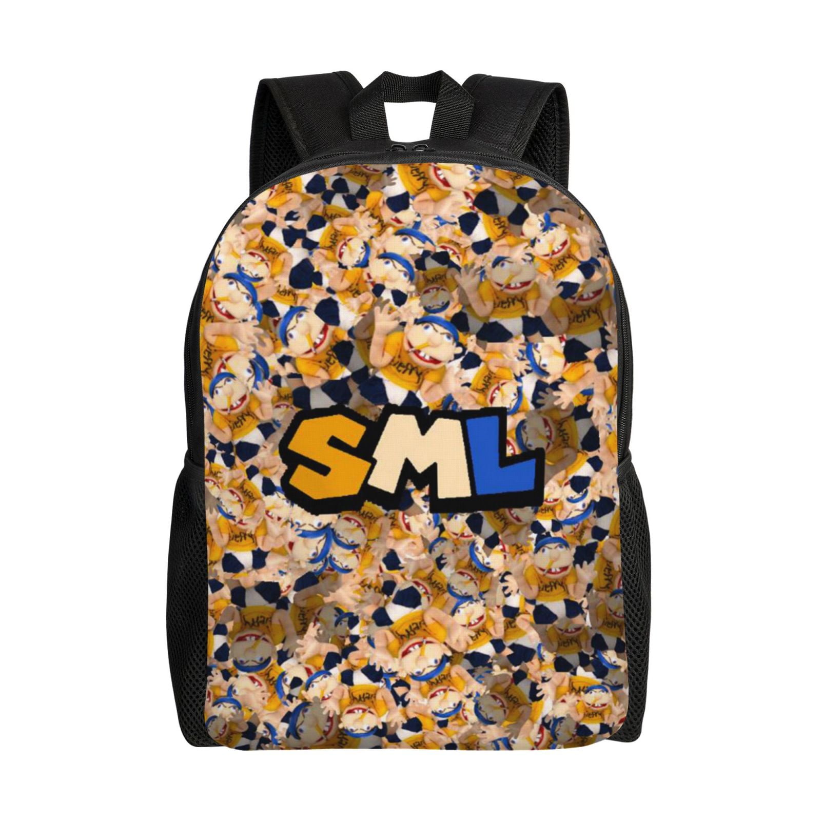 SML Jeffy Puppet Backpack Laptop School Bag Student Satchel Lightweight ...