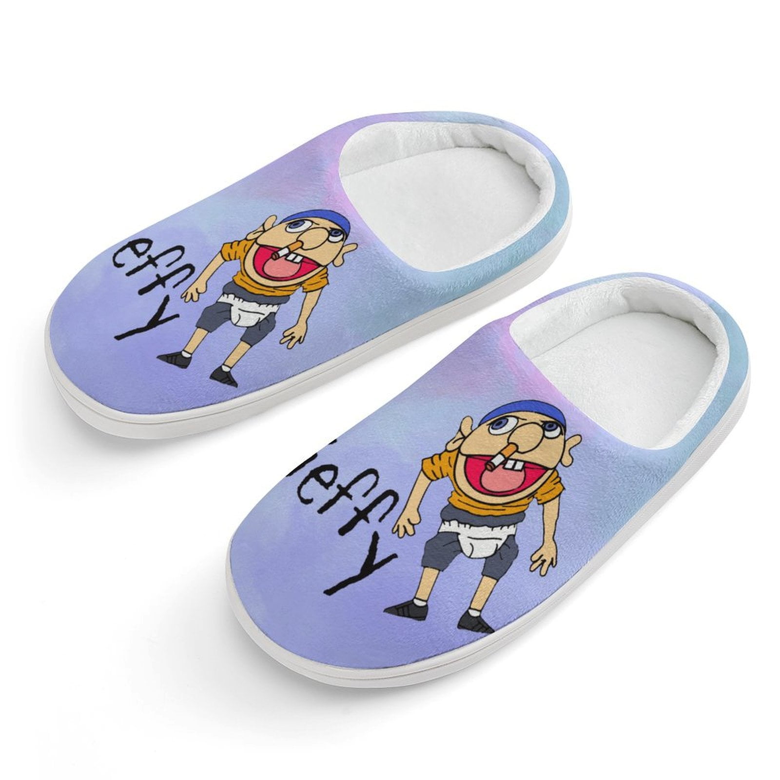 SML Jeffy Puppet Cotton Slippers For Kids Winter Warm Soft Plush ...