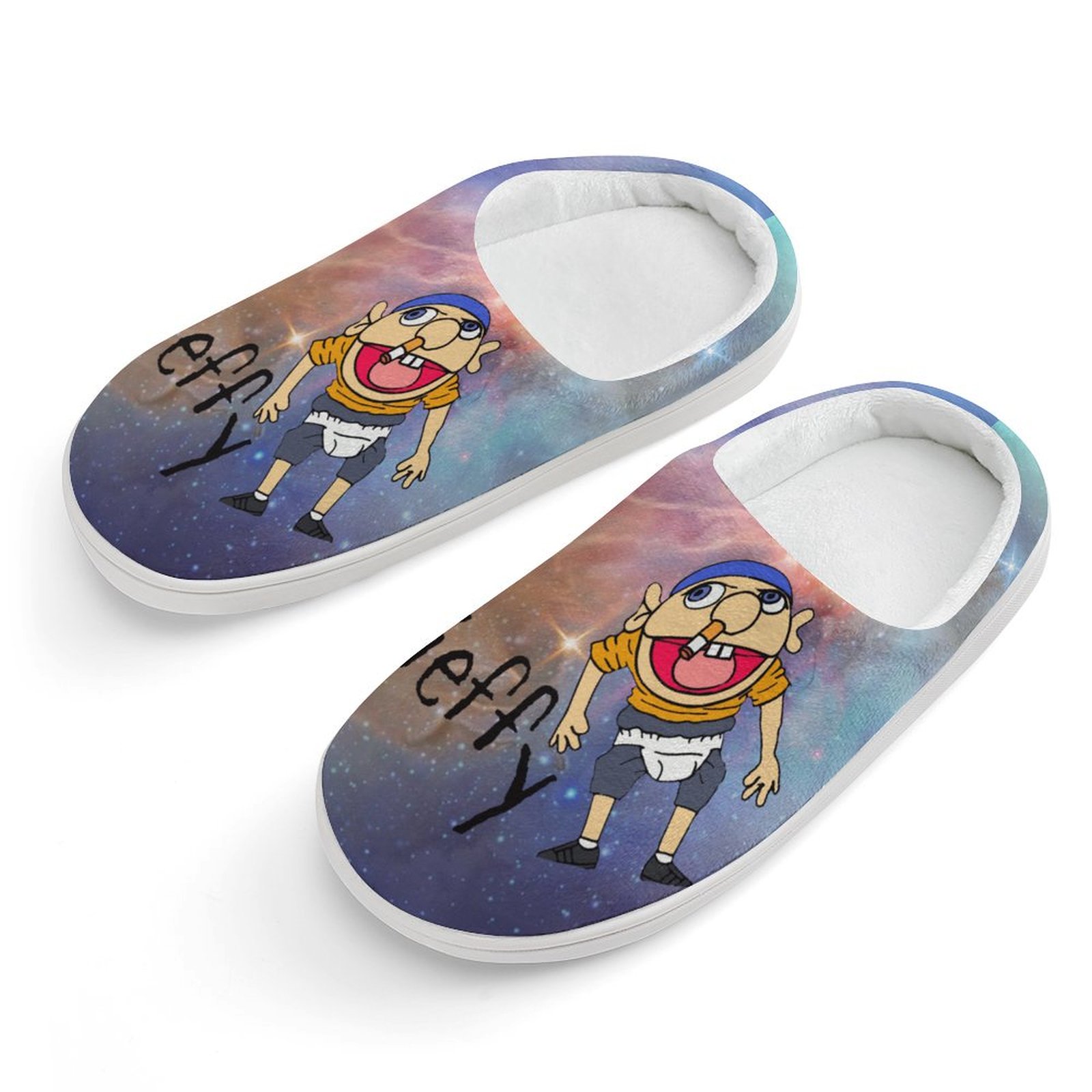 SML Jeffy Puppet Cotton Slippers For Kids Winter Warm Soft Plush ...