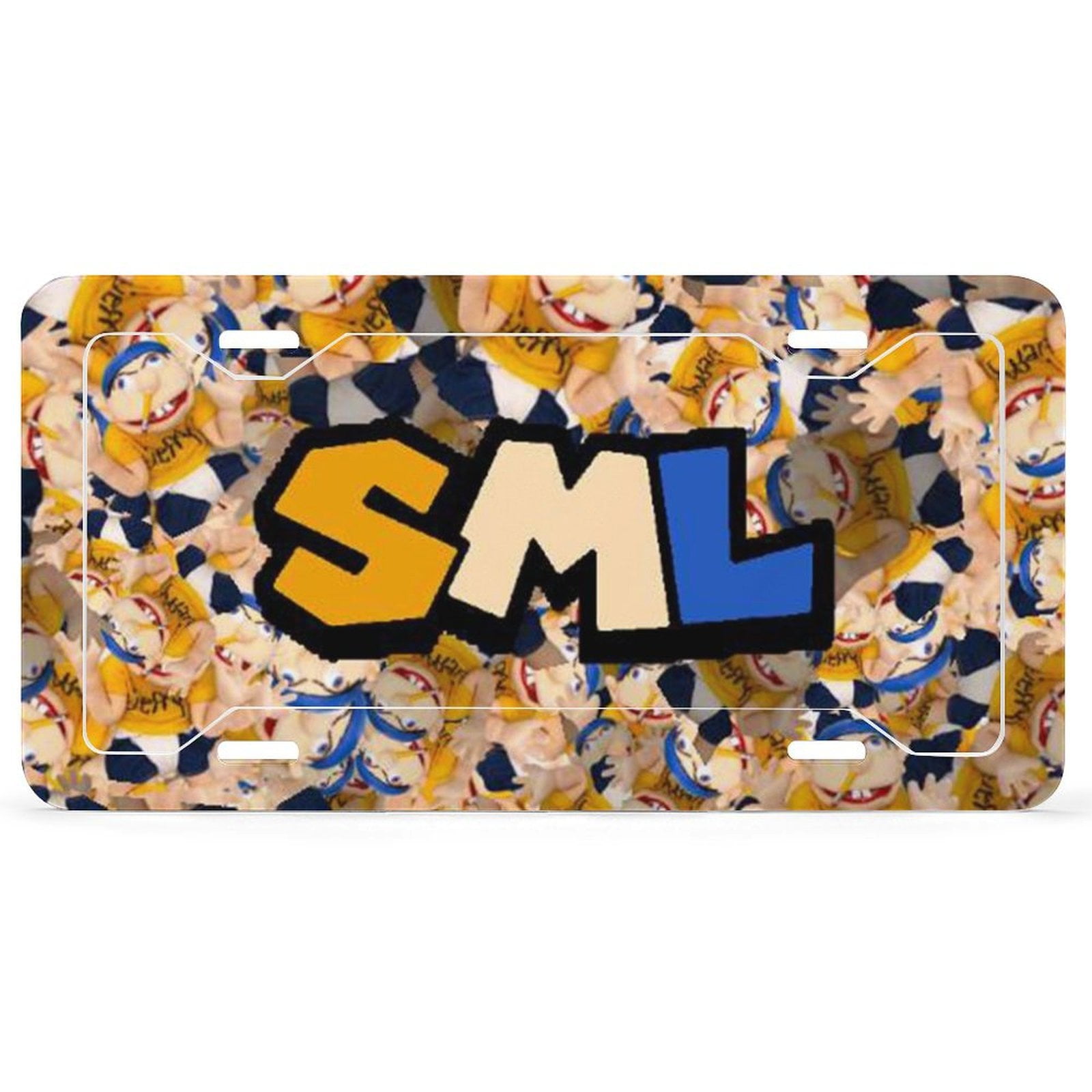 SML Jeffy Puppet License Plate Covers Frames Aluminum Auto Truck Car ...