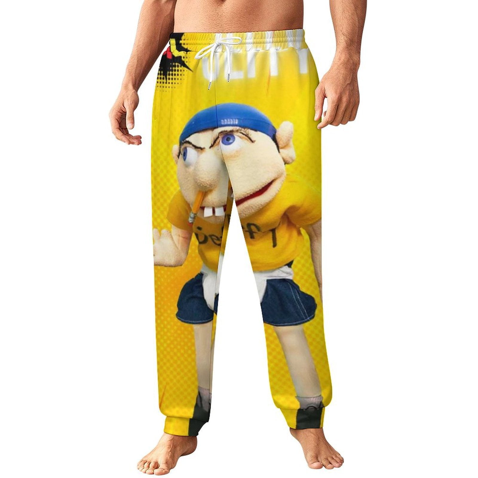 SML Jeffy Puppet Men's Sweatpants Trousers 3D Printed Joggers Track ...