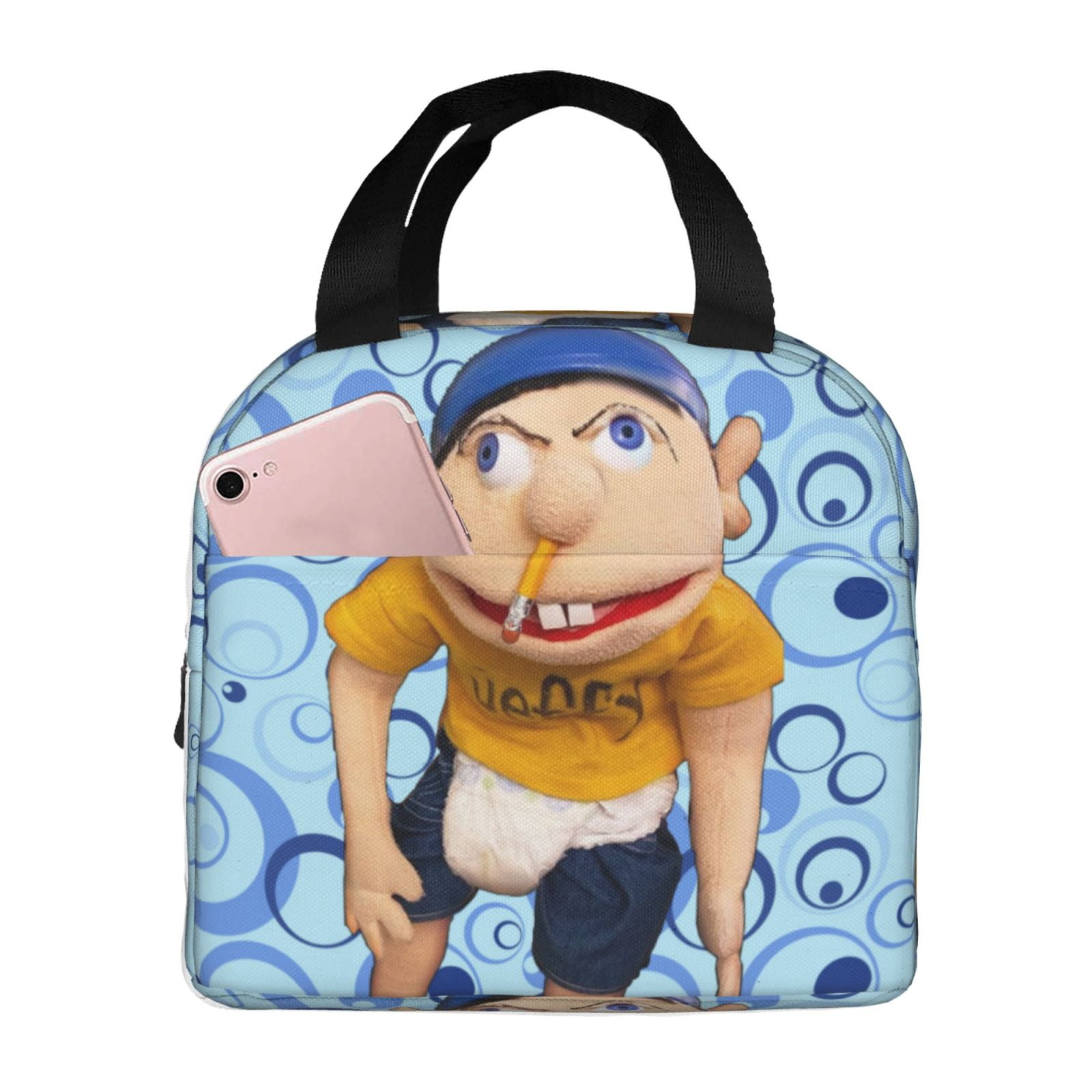 SML Jeffy Puppet Portable Lunch Bag Reusable Lunch Box Insulated ...