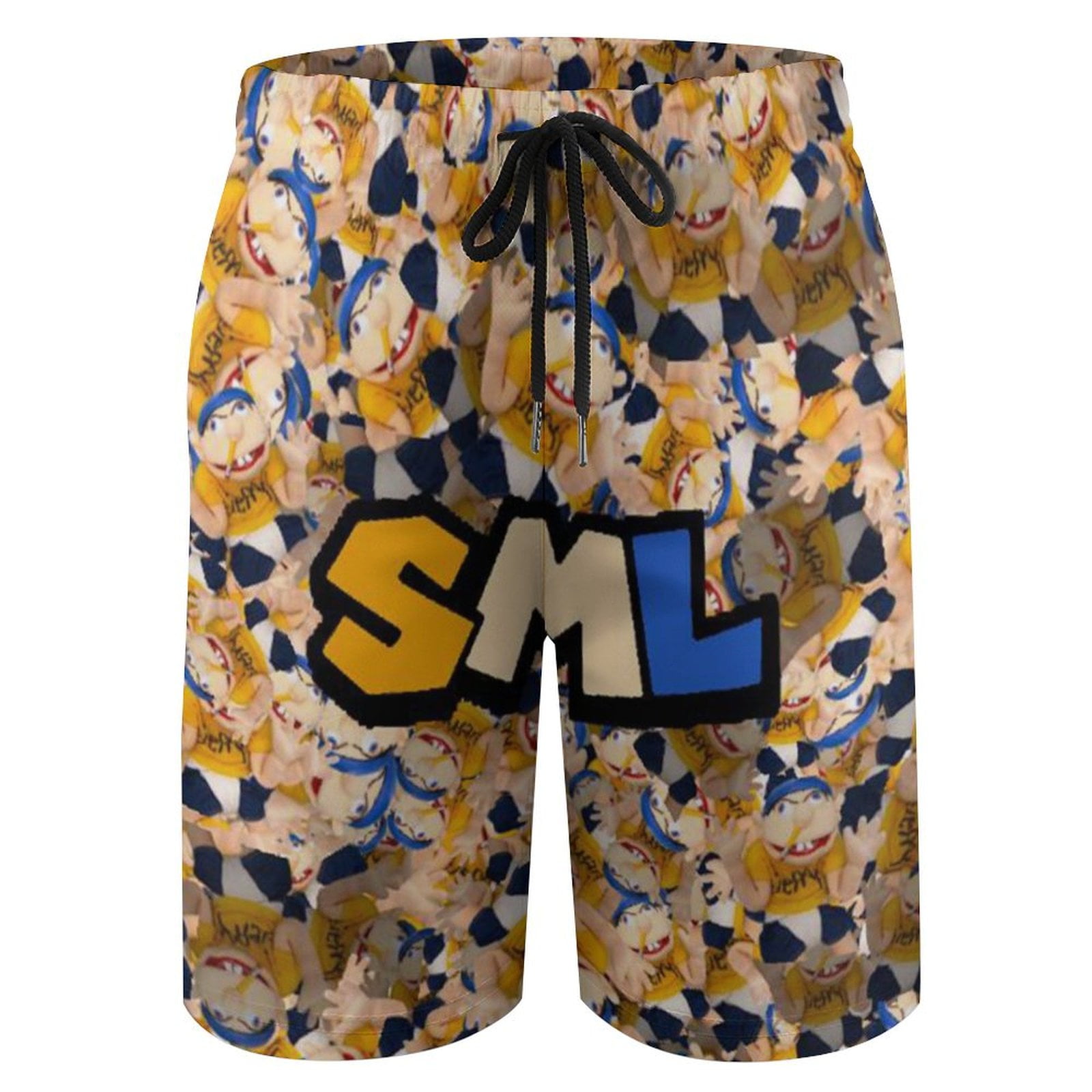 SML Jeffy Puppet Teen Board Shorts Summer Boy's Swim Trunks Drawstring ...