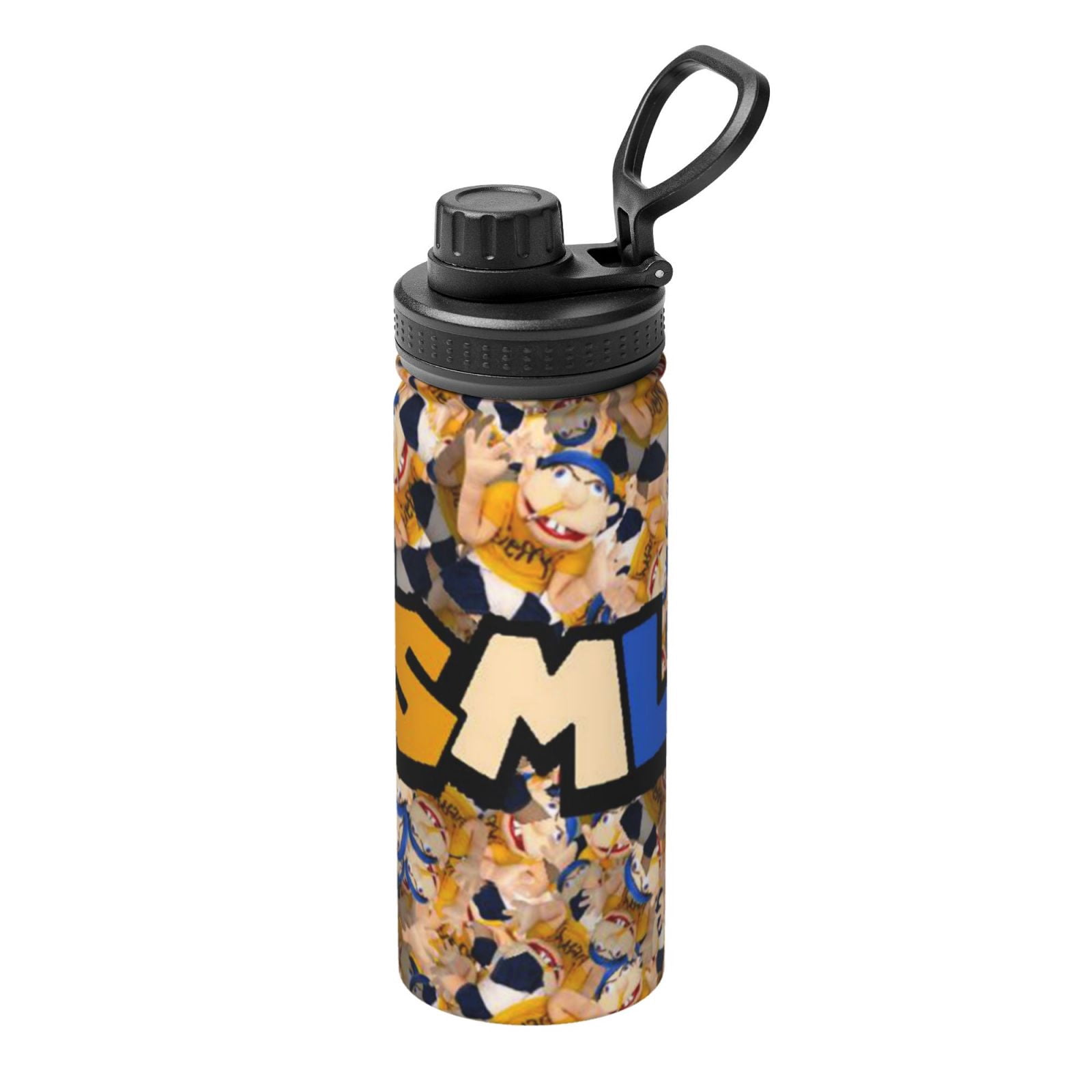 SML Jeffy Puppet Unisex Sports Insulated Water Bottles Kettle Stainless ...