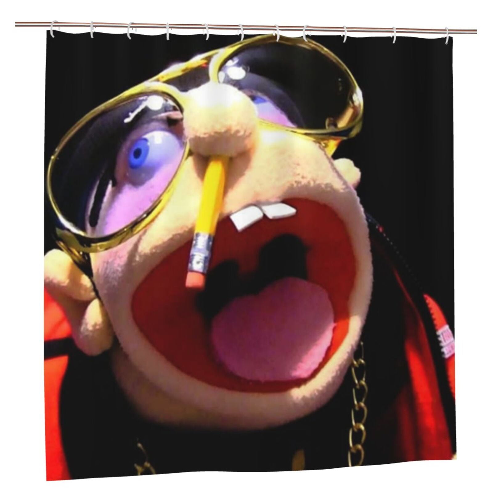 SML Jeffy Rap Shower Curtain Waterproof Polyester Fabric Decor Bathroom ...