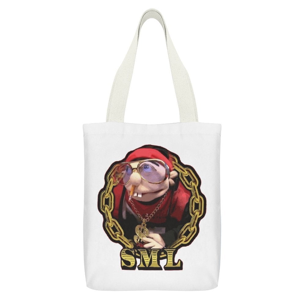SML Jeffy Rapper Canvas Tote Bag Zipper Book Tote Bag Daily Shoulder ...
