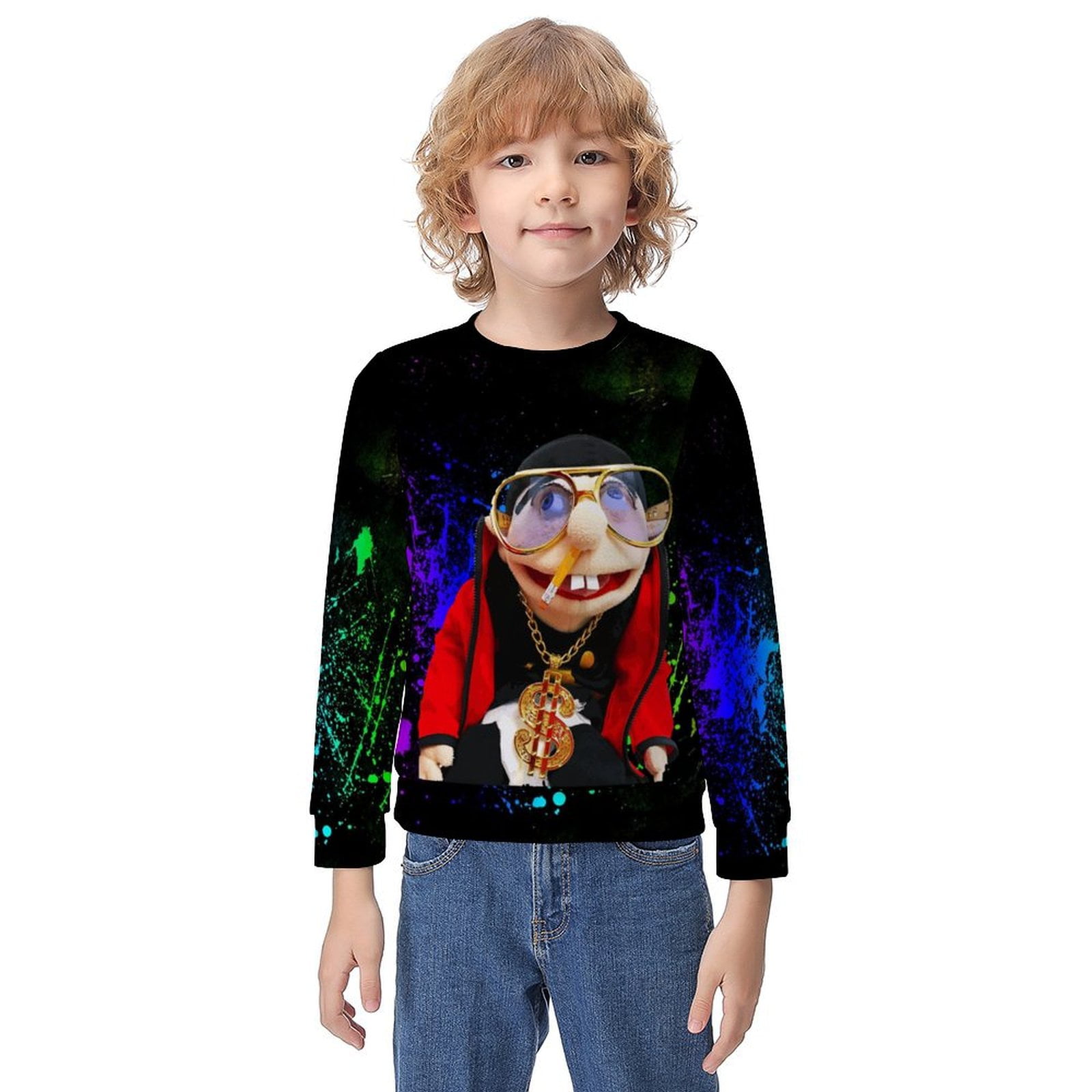 SML Jeffy Rapper Children Pullover Sweater Sweatshirts Fashion 3D ...