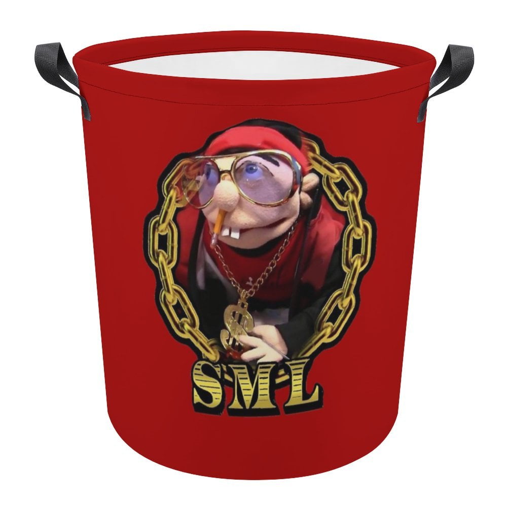 SML Jeffy Rapper Circular Laundry Hamper Foldable Large Storage Baskets ...