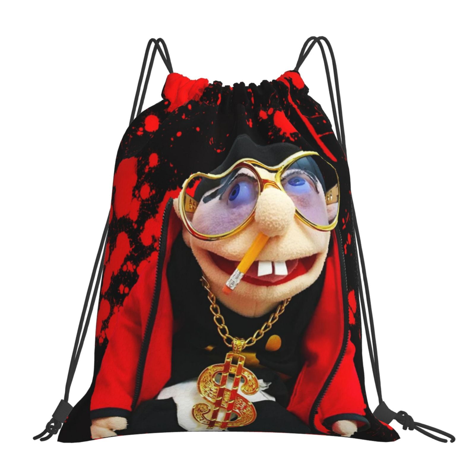 SML Jeffy Rapper Drawstring Bags Gym Sport String Bag Outdoor Portable ...