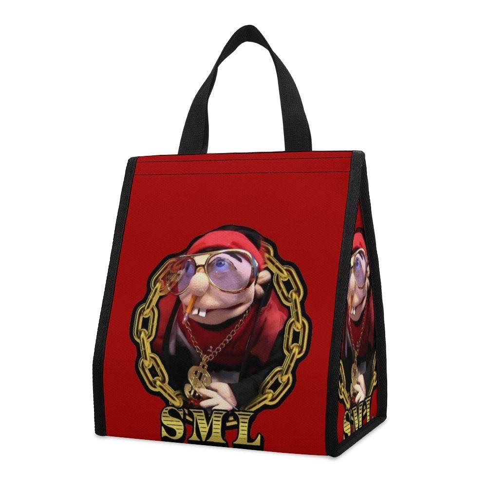 SML Jeffy Rapper Folding Insulated Lunch Bag Portable Lunchbag Reusable ...