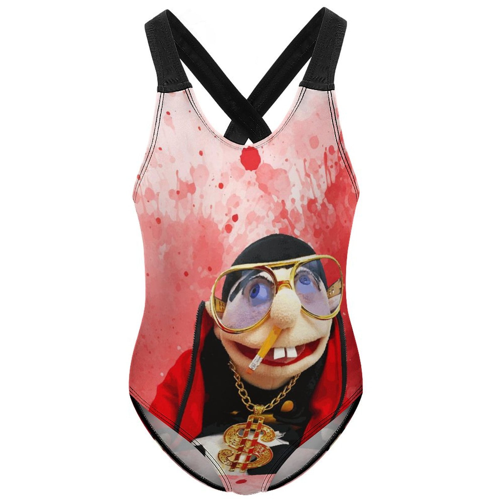 SML Jeffy Rapper Girl's One-piece Swimsuit Summer Children's Beach ...