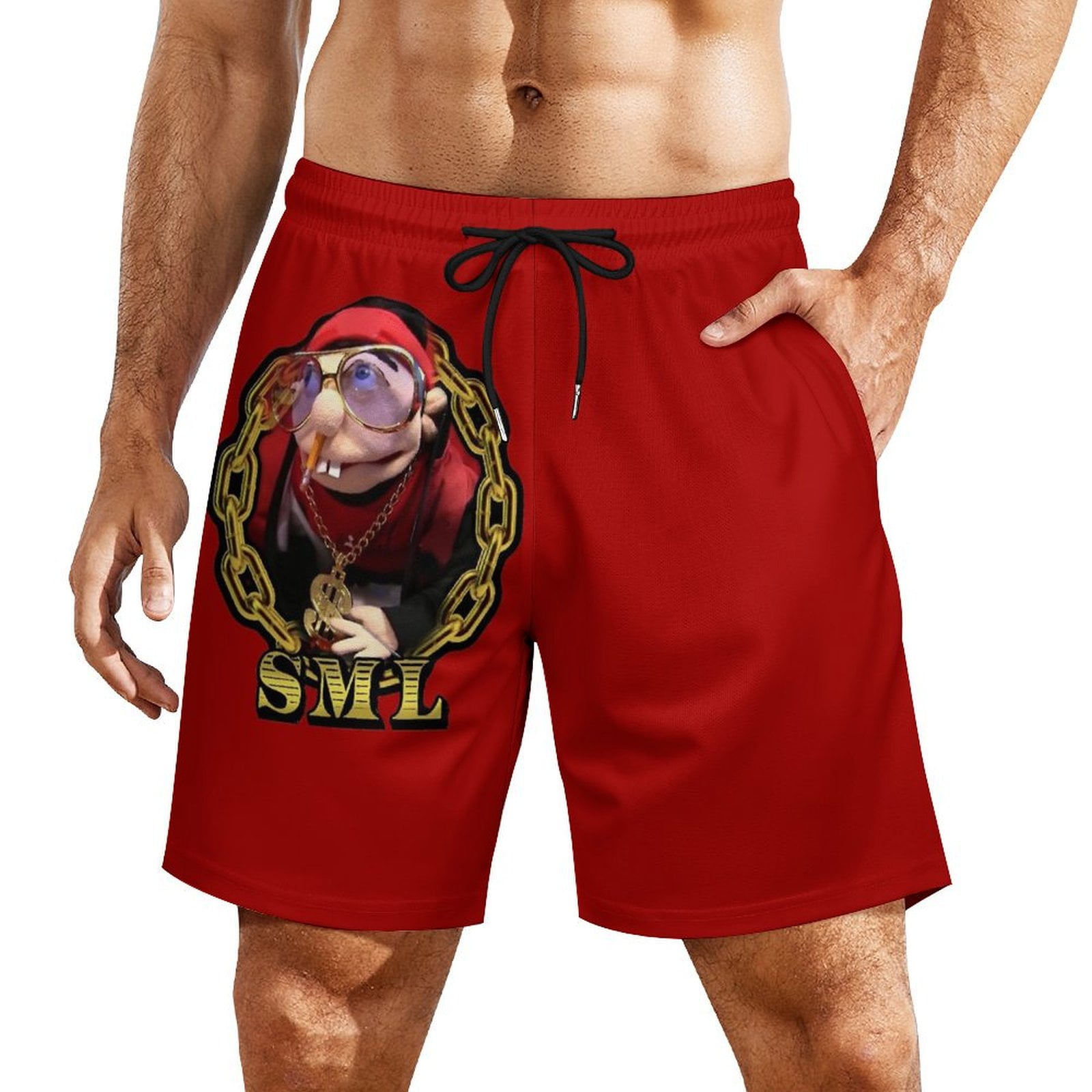 SML Jeffy Rapper Men's Board Shorts Swim Trunks Quick Dry Beach Short ...