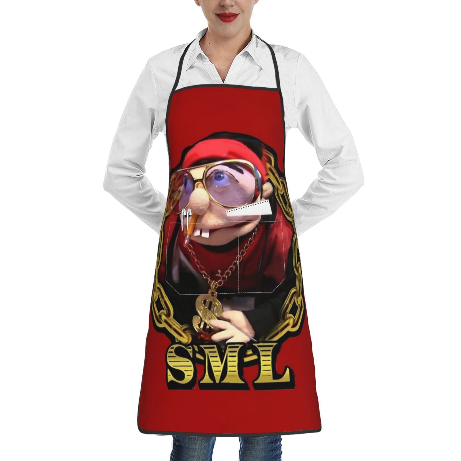 SML Jeffy Rapper Waterproof Apron Home Decor Kitchen Fashion Apron For ...