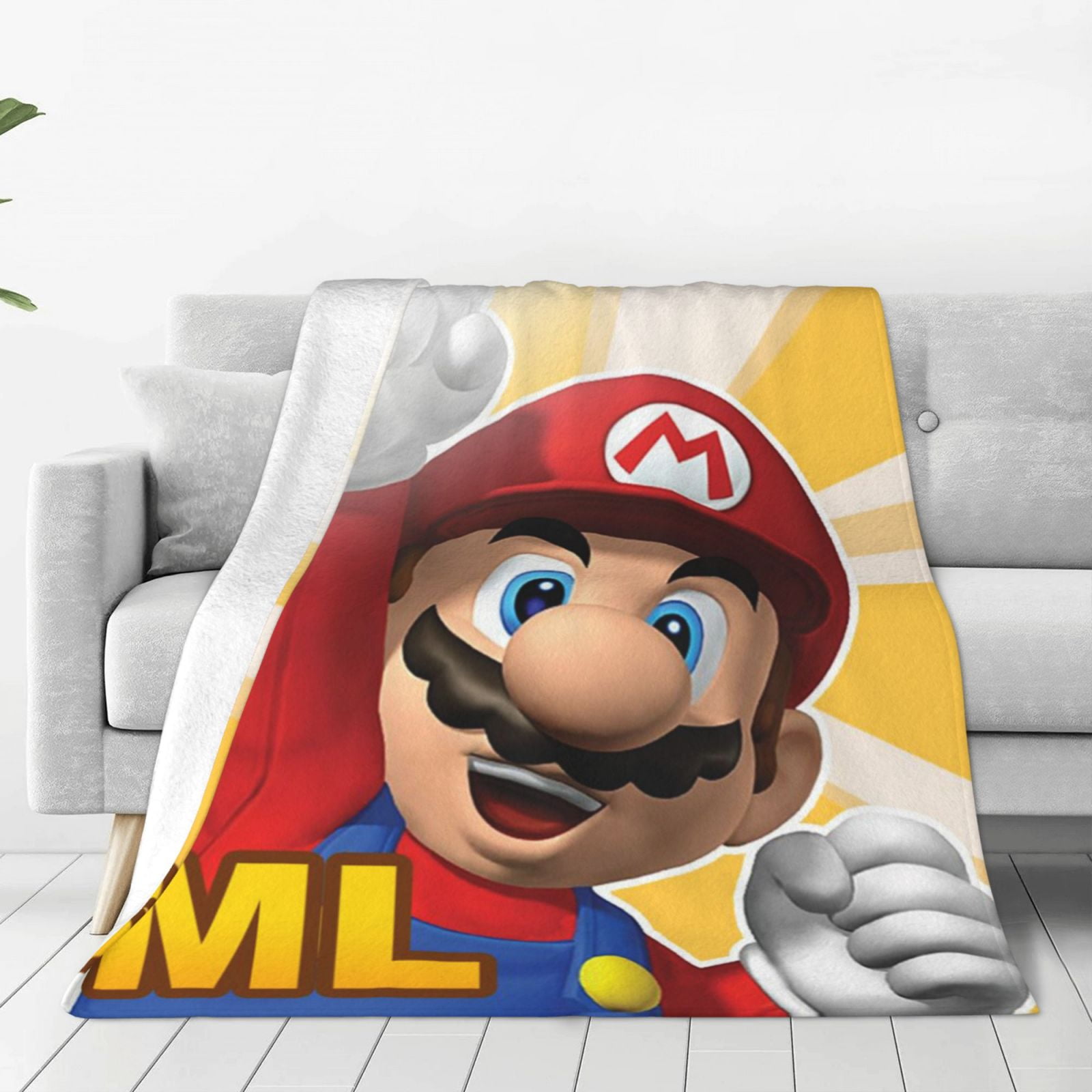 SML Jeffy Super Mario Flannel Blanket Cozy Ultra-Soft Micro Fleece ...
