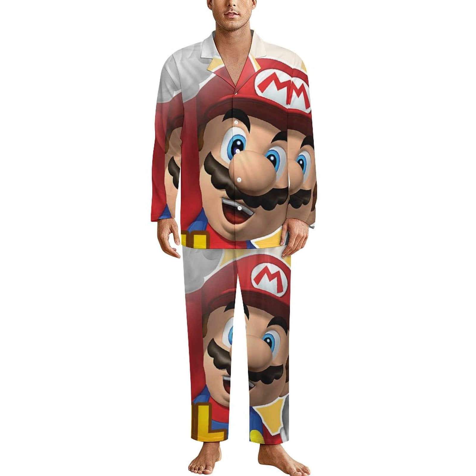 SML Jeffy Super Mario Long Sleeved Pajama Set for Men Sleepwear Sets ...