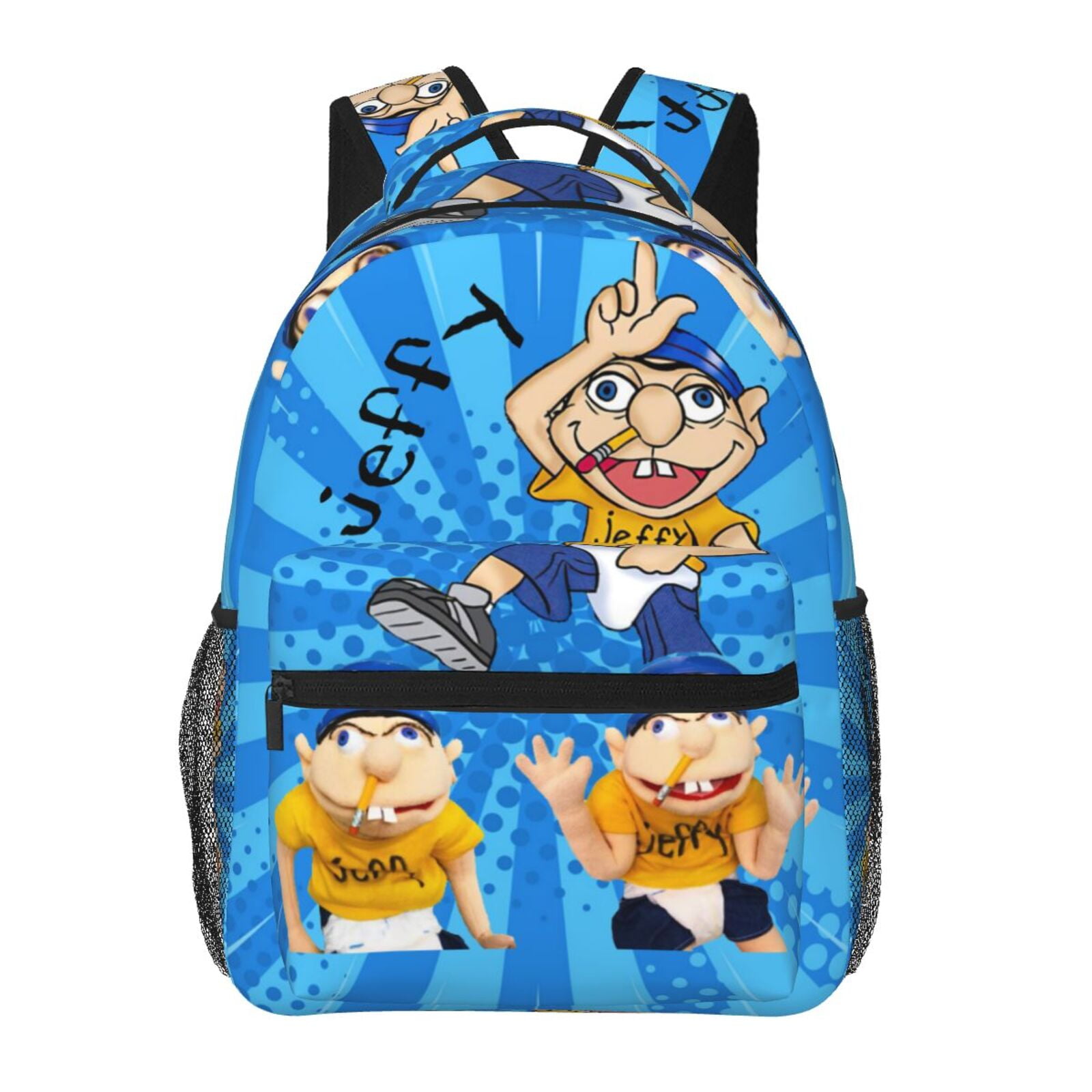 SML Jeffy Symbol Adjustable Laptop Backpack School Student Book Bag ...