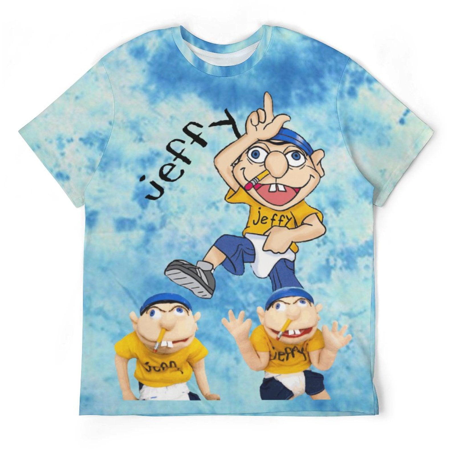 SML Jeffy Symbol Unisex Short-sleeve Shirt For Men Women Novelty 3D ...