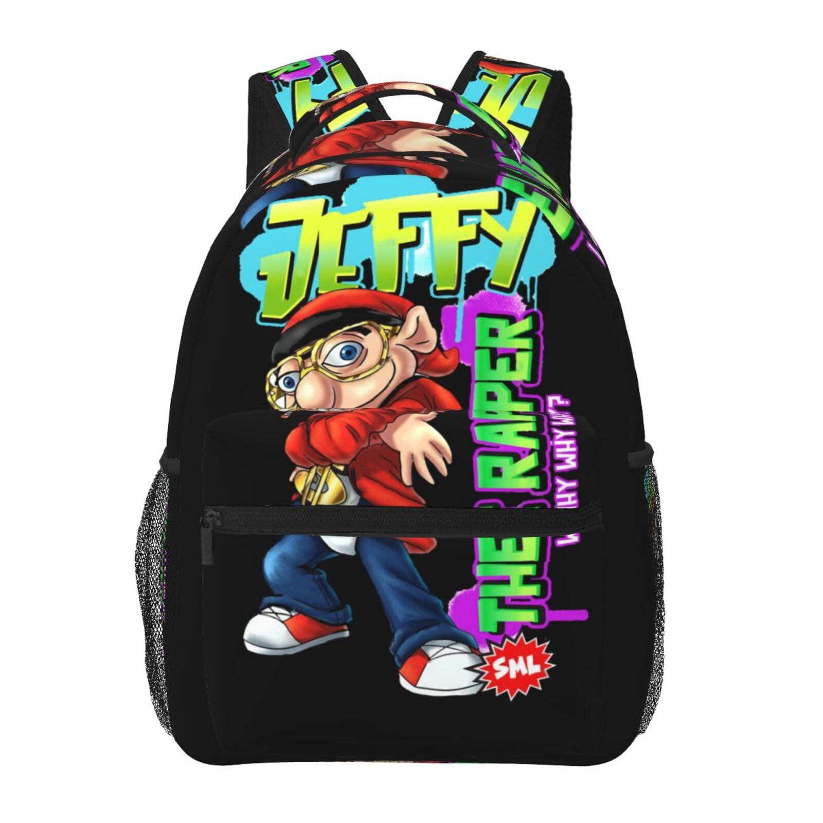 SML Jeffy The Rapper Adjustable Laptop Backpack School Student Book Bag ...