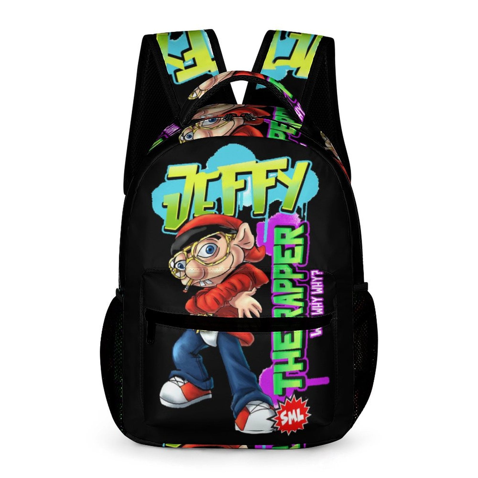SML Jeffy The Rapper Backpack Daypack Schoolbag Student Bookbag Satchel ...