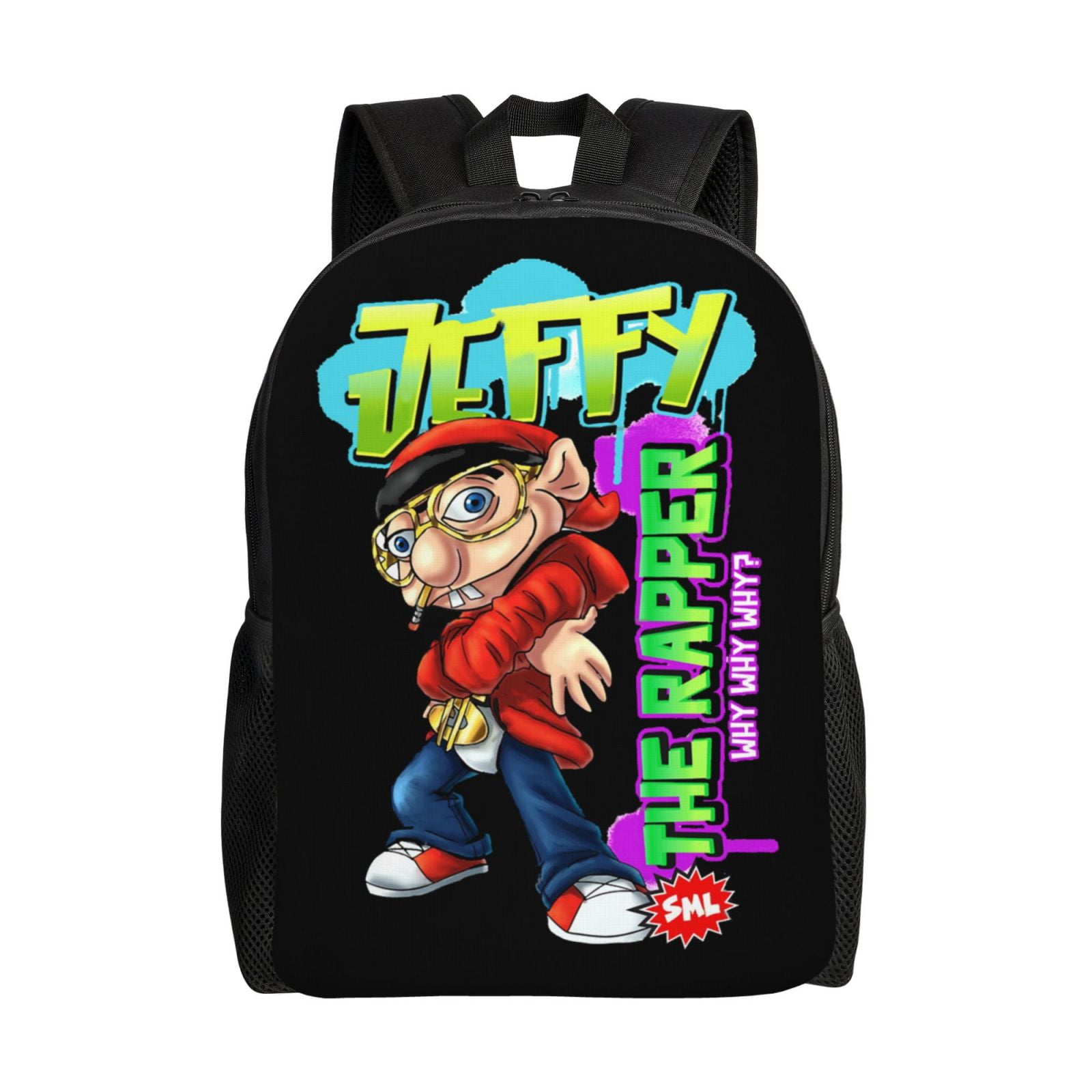 SML Jeffy The Rapper Backpack Laptop School Bag Student Satchel ...