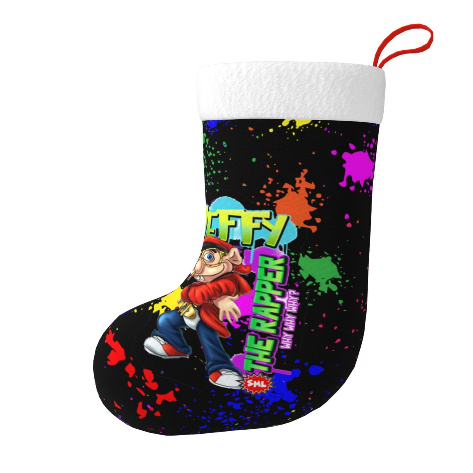SML Jeffy The Rapper Christmas Stocking Xmas Candy Gift Bag Fireplace ...