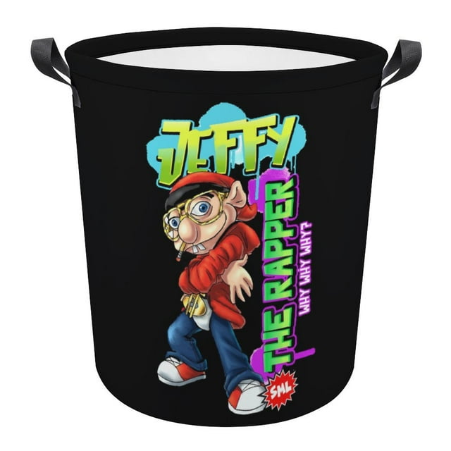 SML Jeffy The Rapper Circular Laundry Hamper Foldable Large Storage ...
