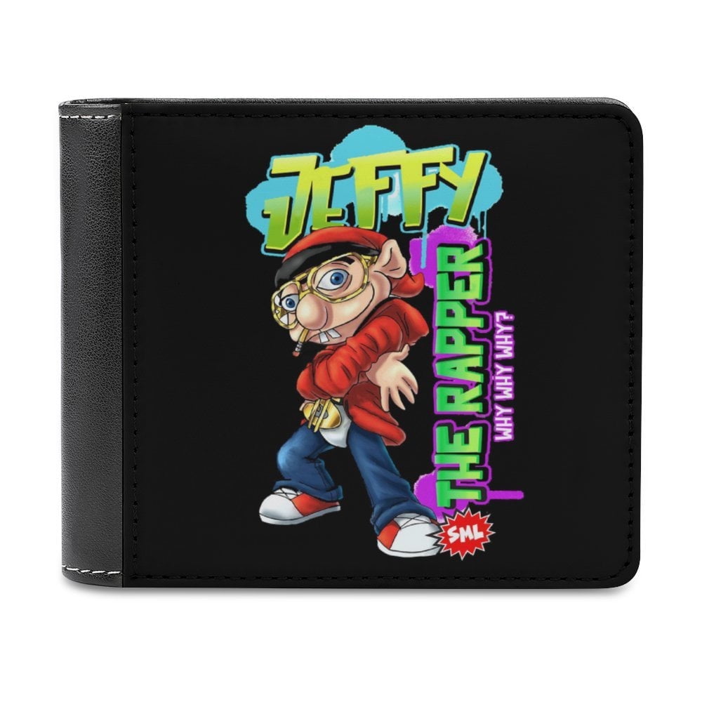 SML Jeffy The Rapper PU Leather Wallet With Card Slots Bifold Wallet ...