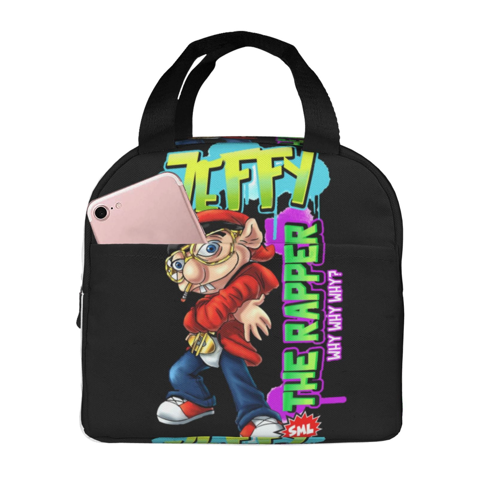 SML Jeffy The Rapper Portable Lunch Bag Reusable Lunch Box Insulated ...