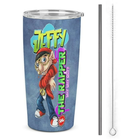 SML Jeffy The Rapper Stainless Steel Car Cup Daily Thermal Vacuum ...