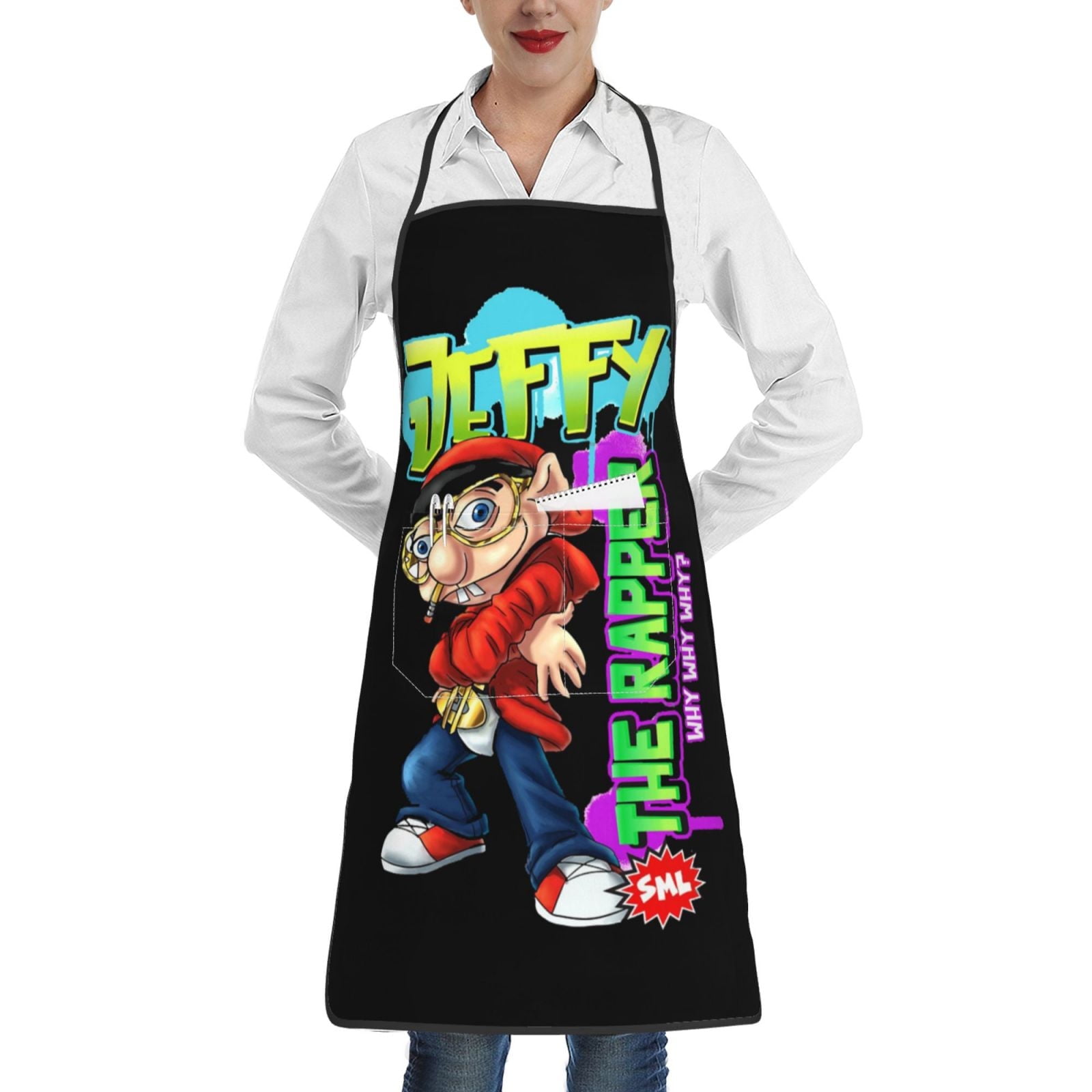SML Jeffy The Rapper Waterproof Apron Home Decor Kitchen Fashion Apron ...