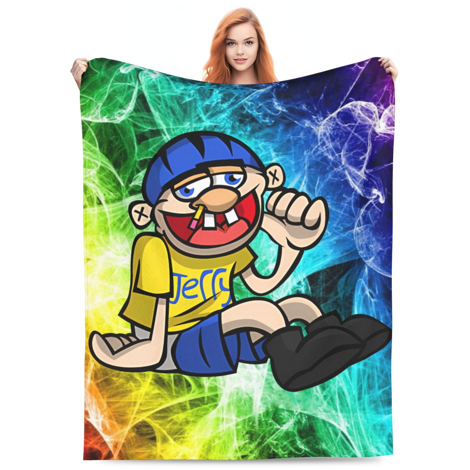 SML Jeffy Throw Blanket Couch Bed Sofa Soft Lightweight Warm Cozy Flannel Fleece Bed Blanket For ...