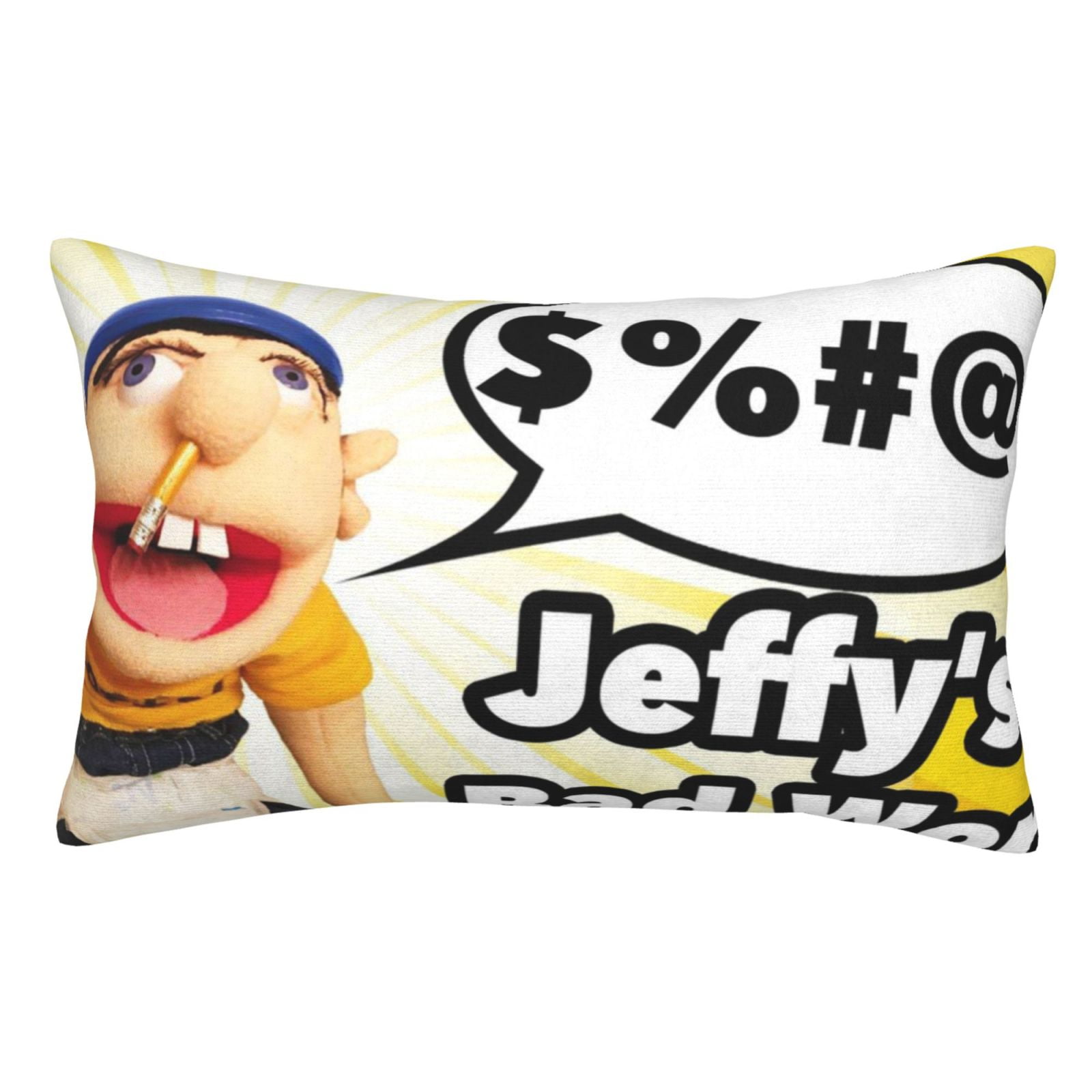 SML Jeffy World Pillowcase Decor Cushion Pillow Covers With Hidden ...