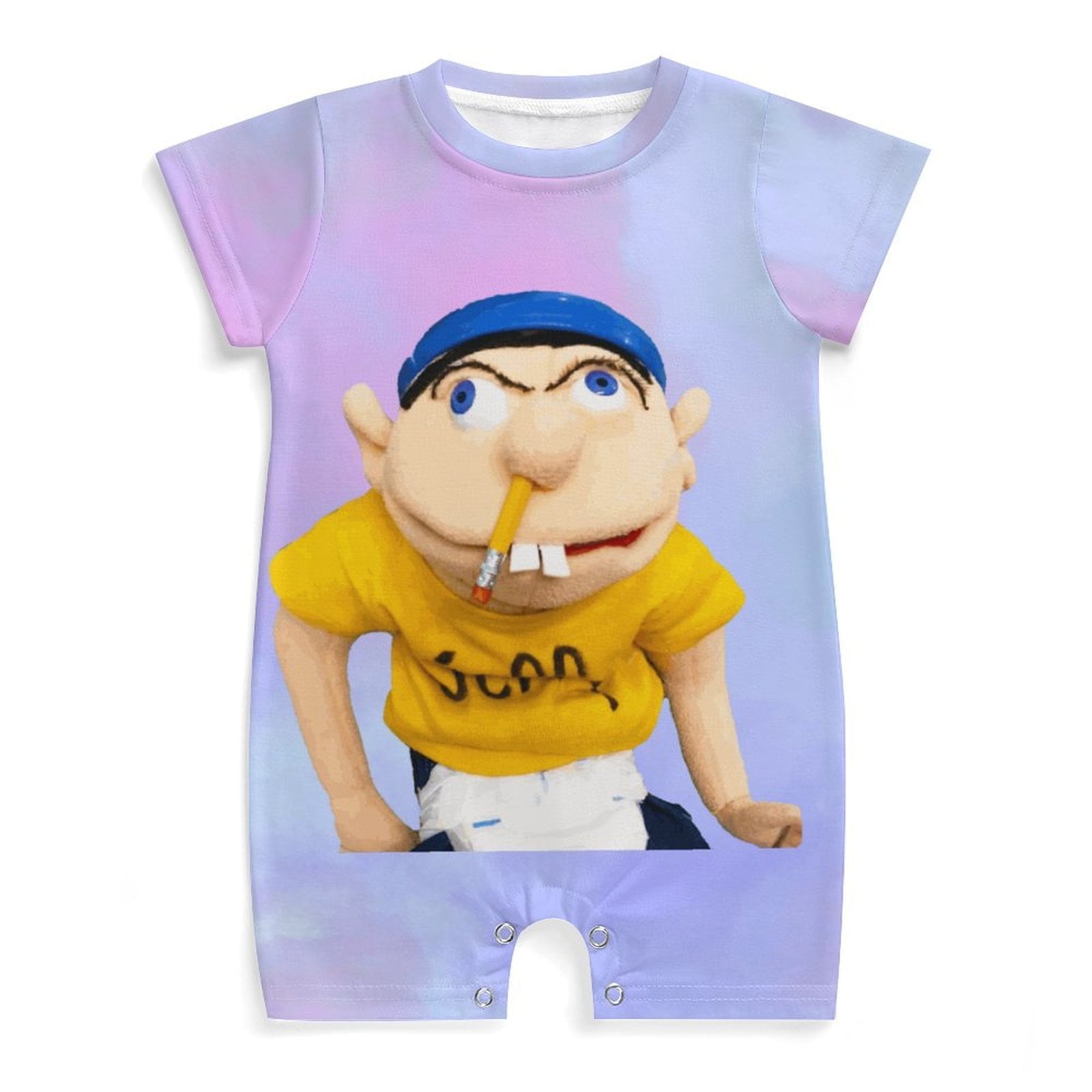 SML Movie Jeffy Baby One-Piece Rompers Short Sleeve Bodysuits Jumpsuit ...