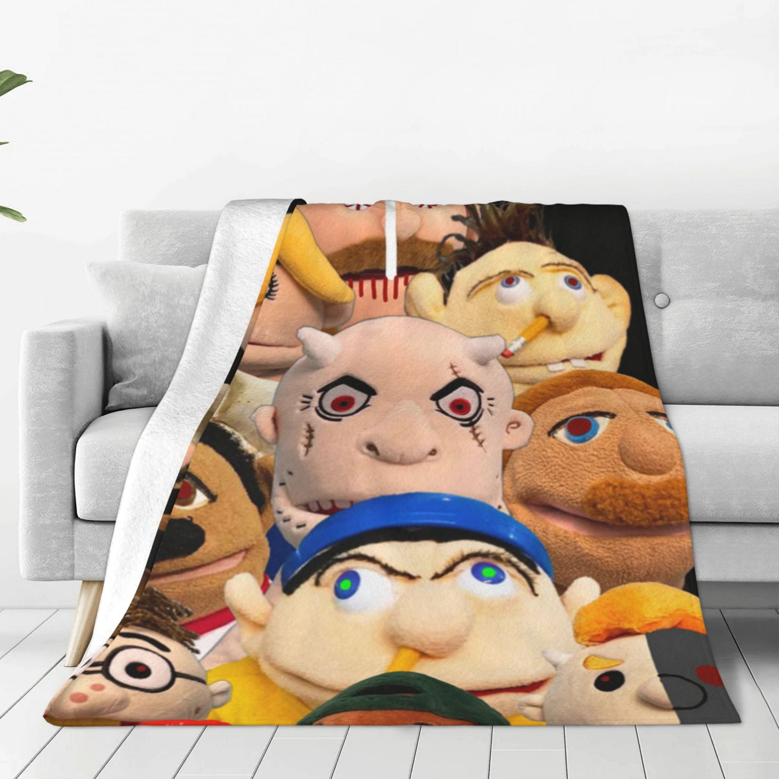 SML Movie Jeffy Characters Flannel Blanket Cozy Ultra-Soft Micro Fleece ...