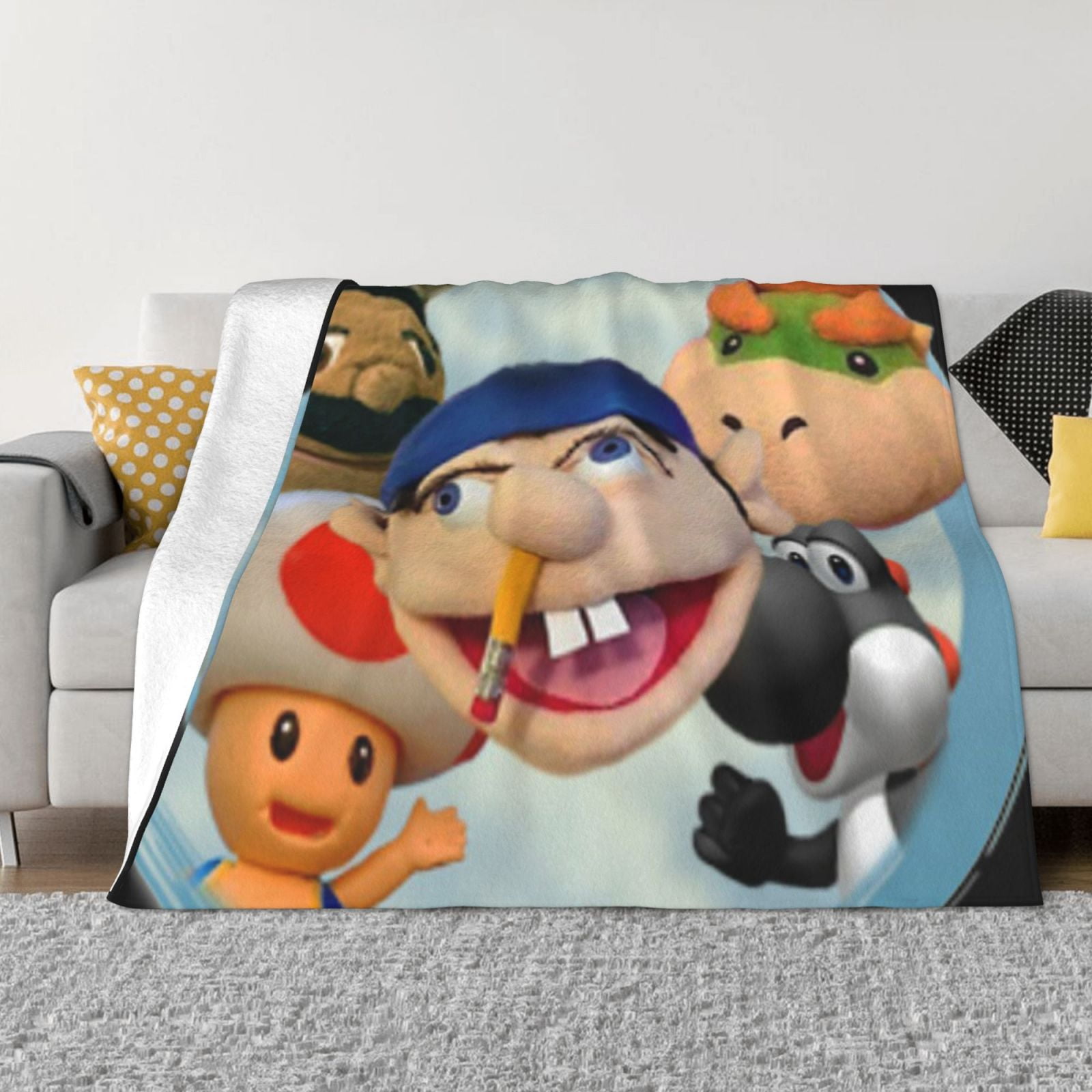 SML Movie Jeffy Flannel Blanket Cozy Ultra-Soft Micro Fleece Throw ...