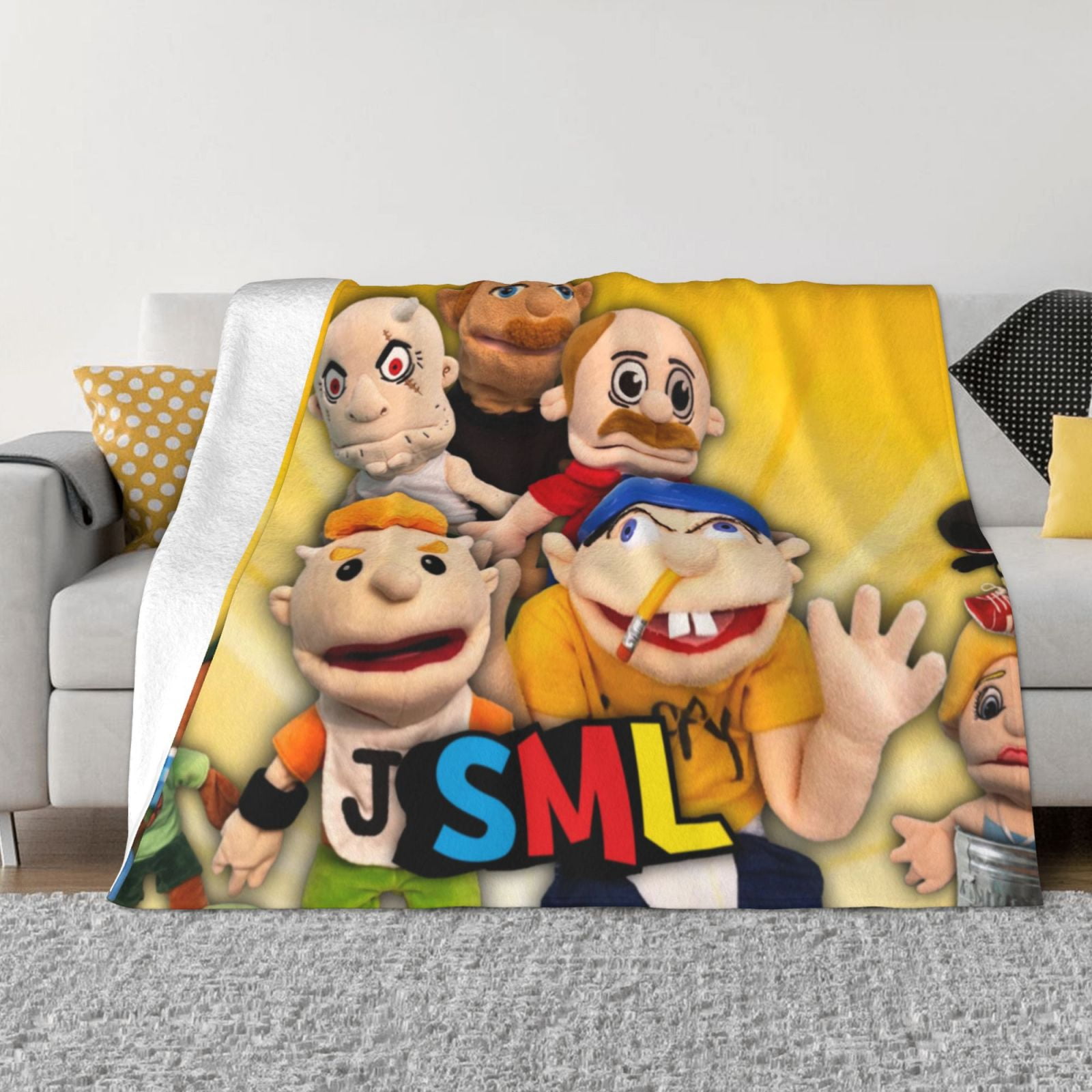 SML Movie Jeffy Flannel Blanket Cozy Ultra-Soft Micro Fleece Throw Blanket 50"x40" For Sofa ...
