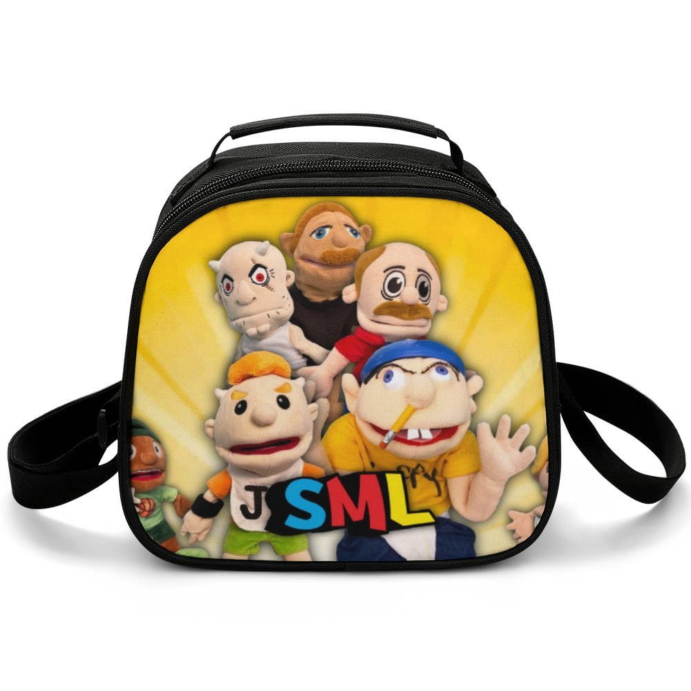 SML Movie Jeffy Insulated Lunch Bag Portable Lunch Box Reusable Therma ...