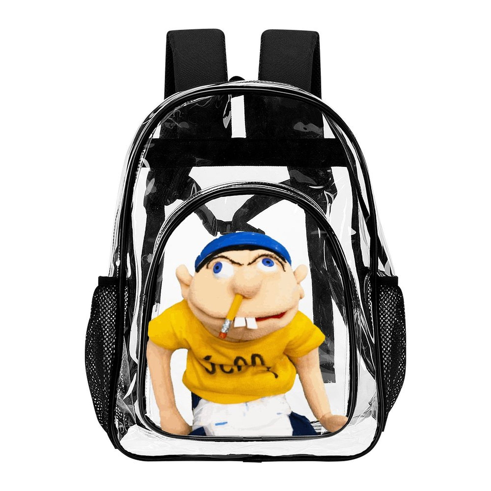 SML Movie Jeffy Transparent Backpack School Bag Large Capacity Clear ...