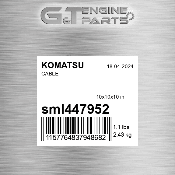 SML447952 CABLE fits KOMATSU (New OEM) - Walmart.com