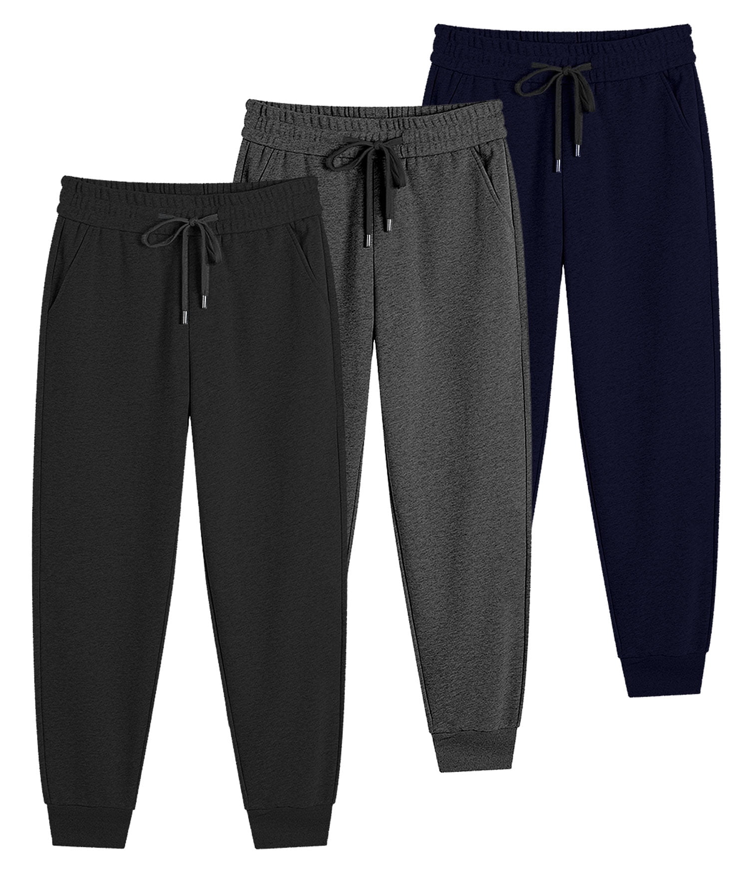 SMNDY 3 Pack Men's Active Athletic Casual Jogger Running Sweatpants ...