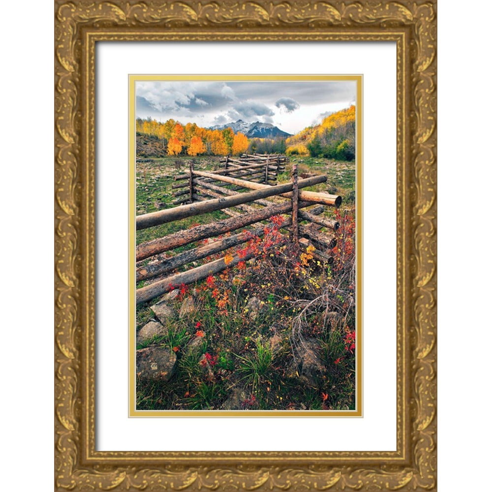 SMO 13x18 Gold Ornate Wood Framed with Double Matting Museum Art Print ...