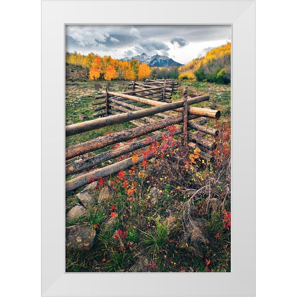 SMO 23x32 White Modern Wood Framed Museum Art Print Titled - A log ...