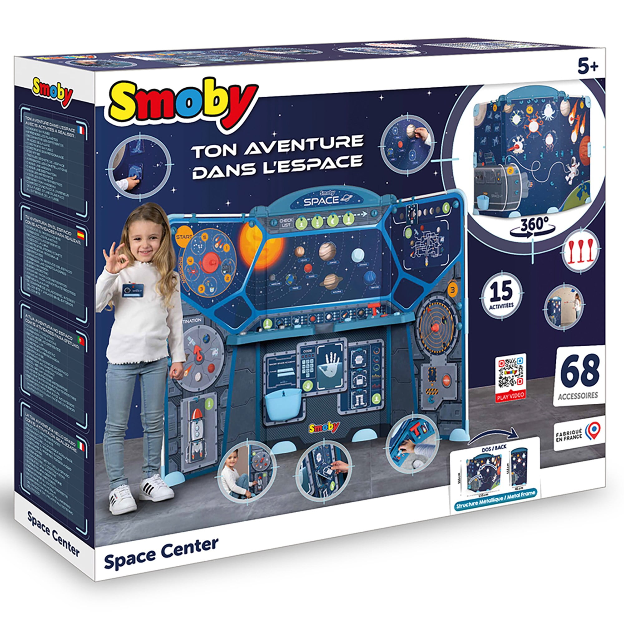 SMOBY: Space Center - Cardboard Playset - Learn & Play W/ The Solar ...