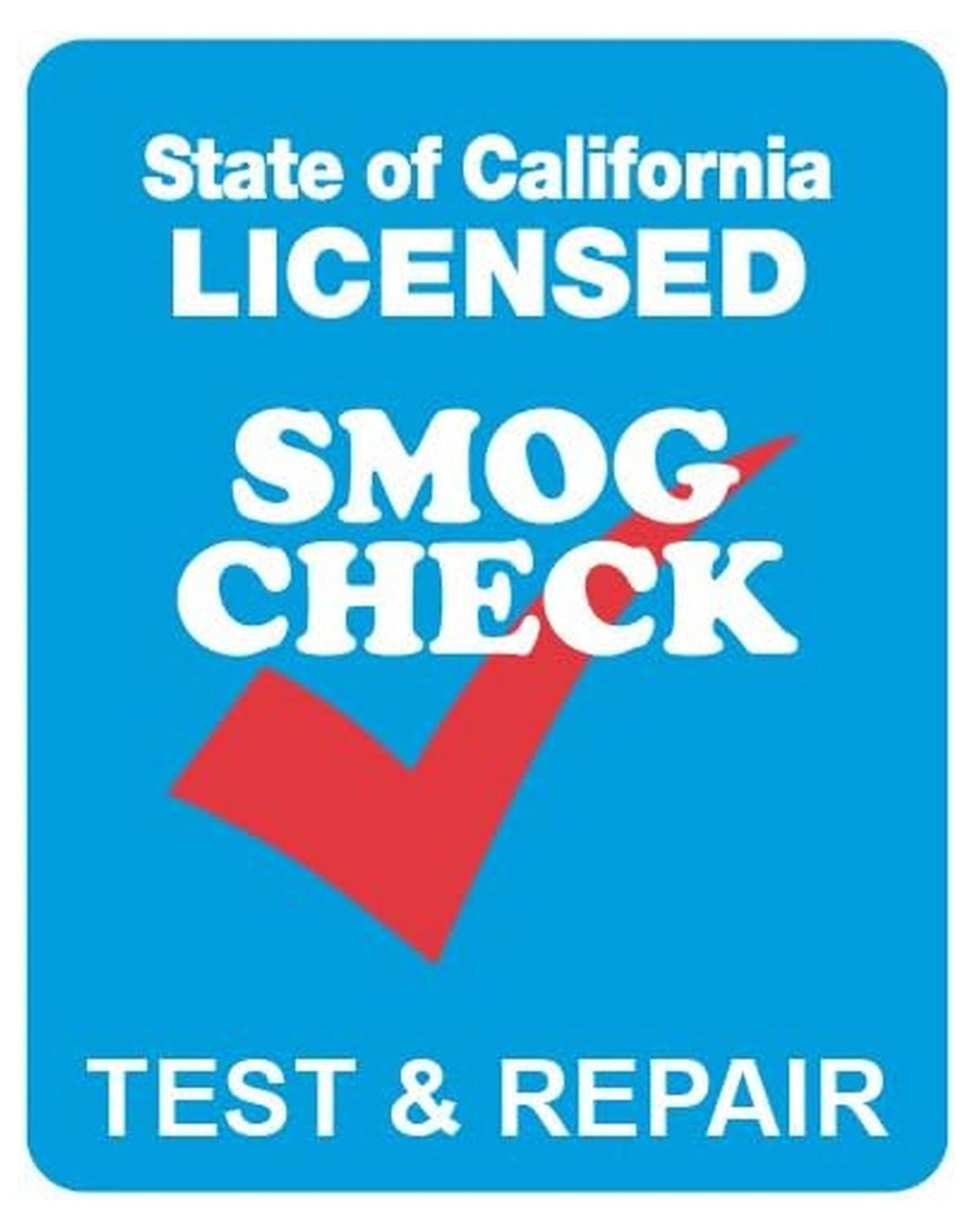 SMOG Check Test and Repair Sign - 24x30 - Non-Reflective | Rust Free ...