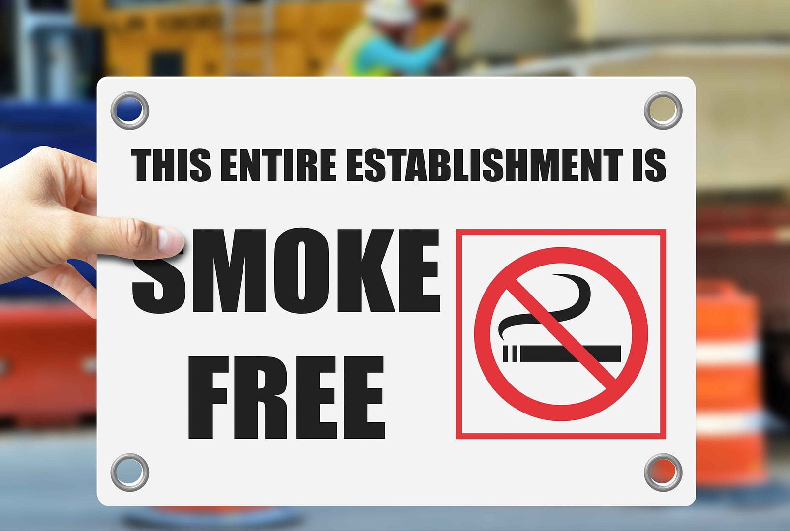 SMOKE FREE | Warning Notice Caution Danger 3mm PVC Sign - Walmart.com