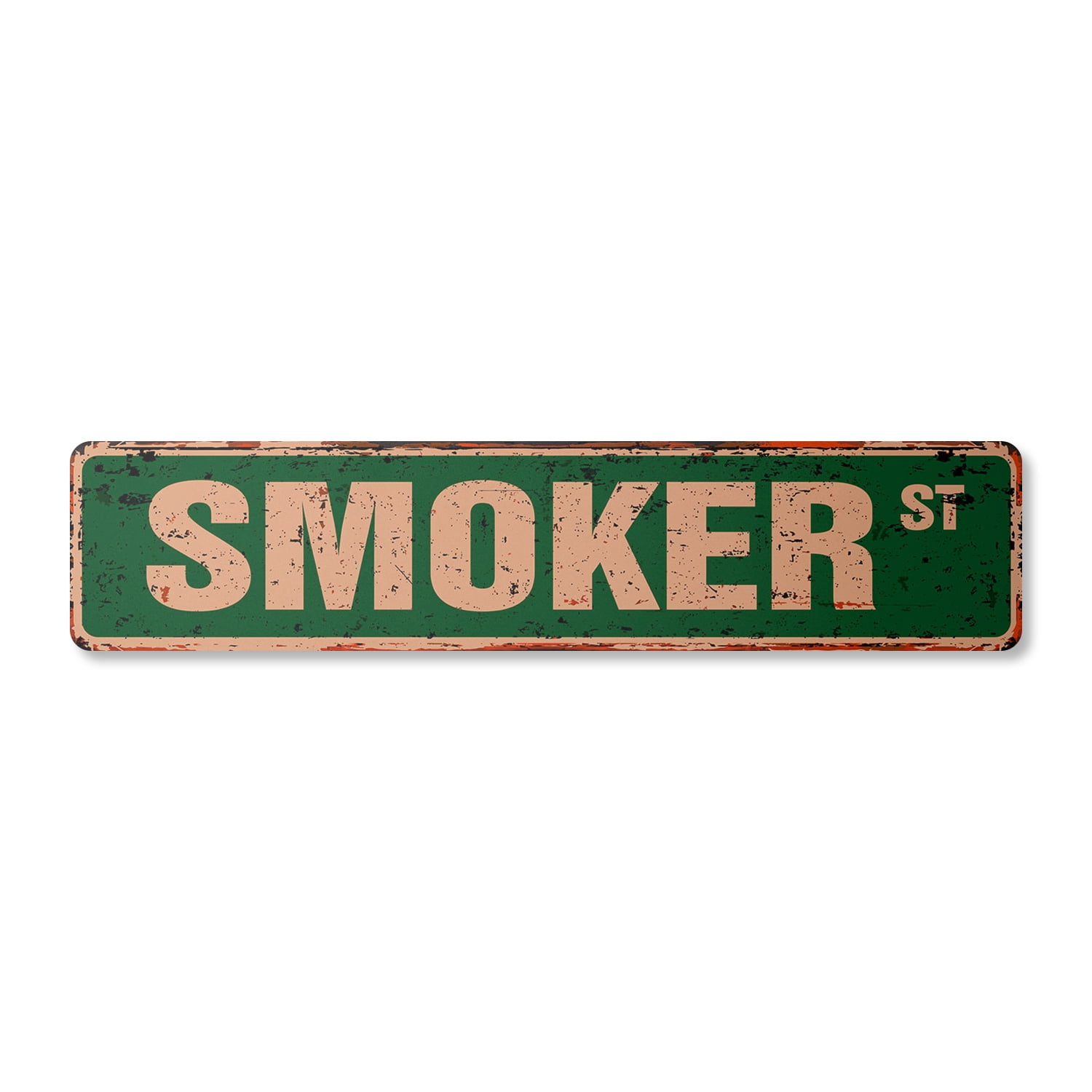 SMOKER Vintage Plastic Street Sign cooker bbq bar-b-que grill grilling ...