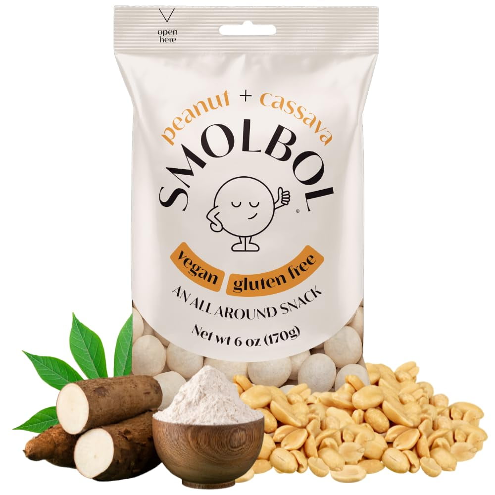 SMOLBOL Roasted Peanut in SBF3 a Crunchy Cassava Crust | Lightly Salted | Gluten-Free & Vegan ...