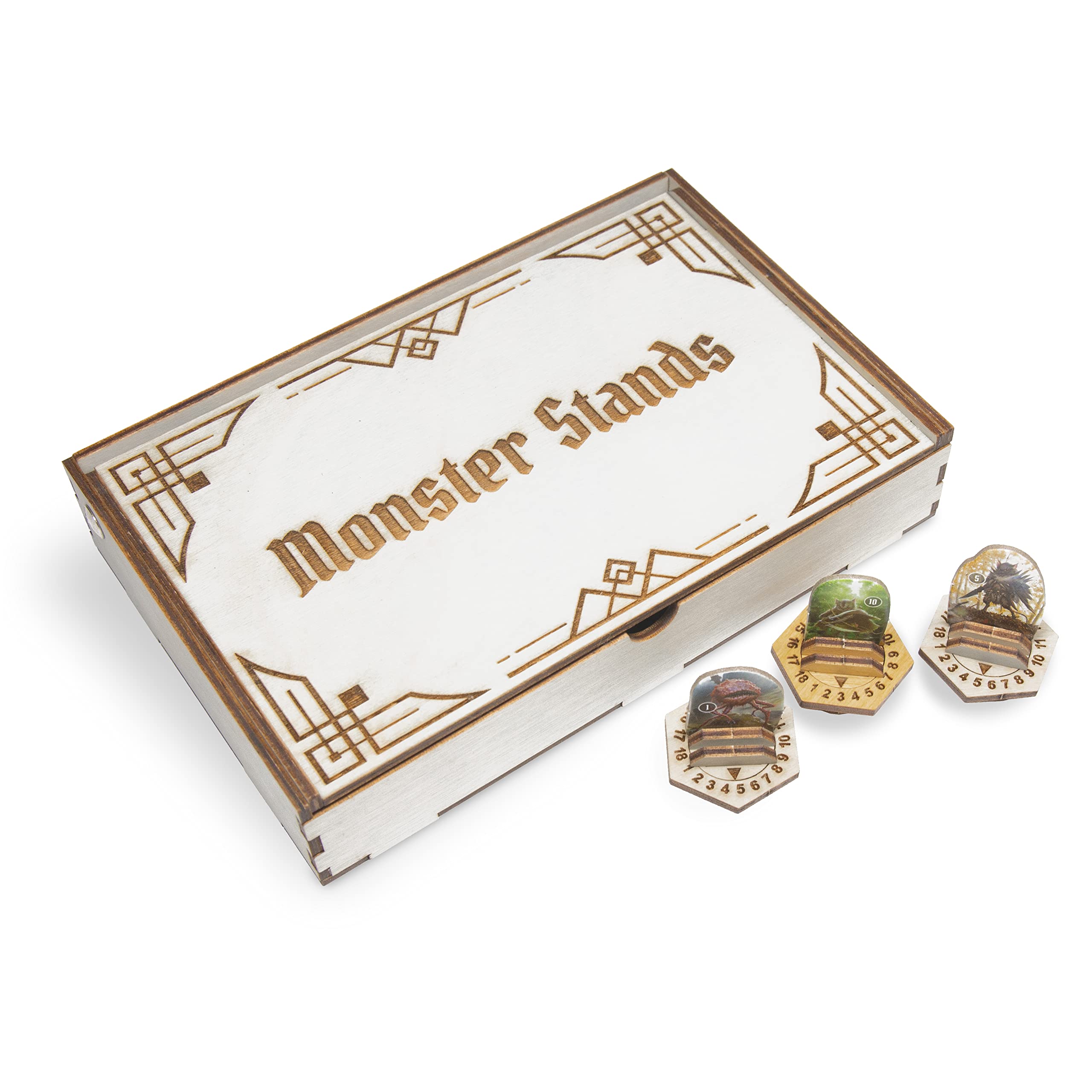 SMONEX Monster Stands 30 pcs - Wooden Stands with Health Tracker ...