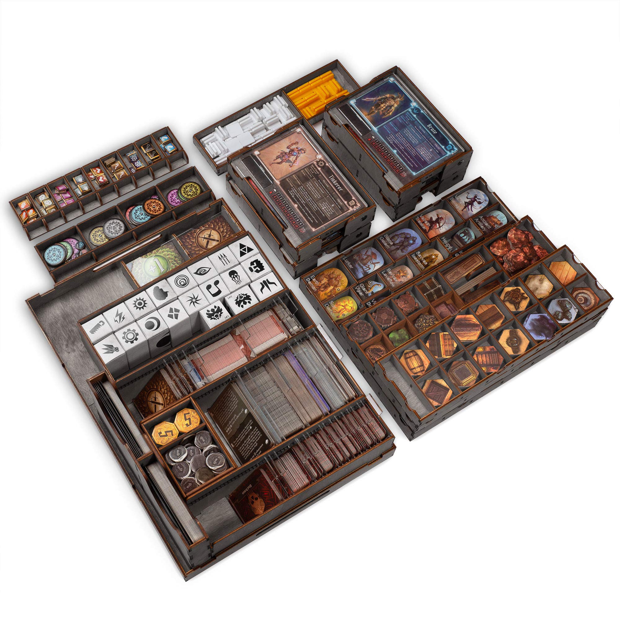 SMONEX Wooden Organizer Compatible DHF10 with Gloomhaven Board Game - Box Suitable for Storage ...