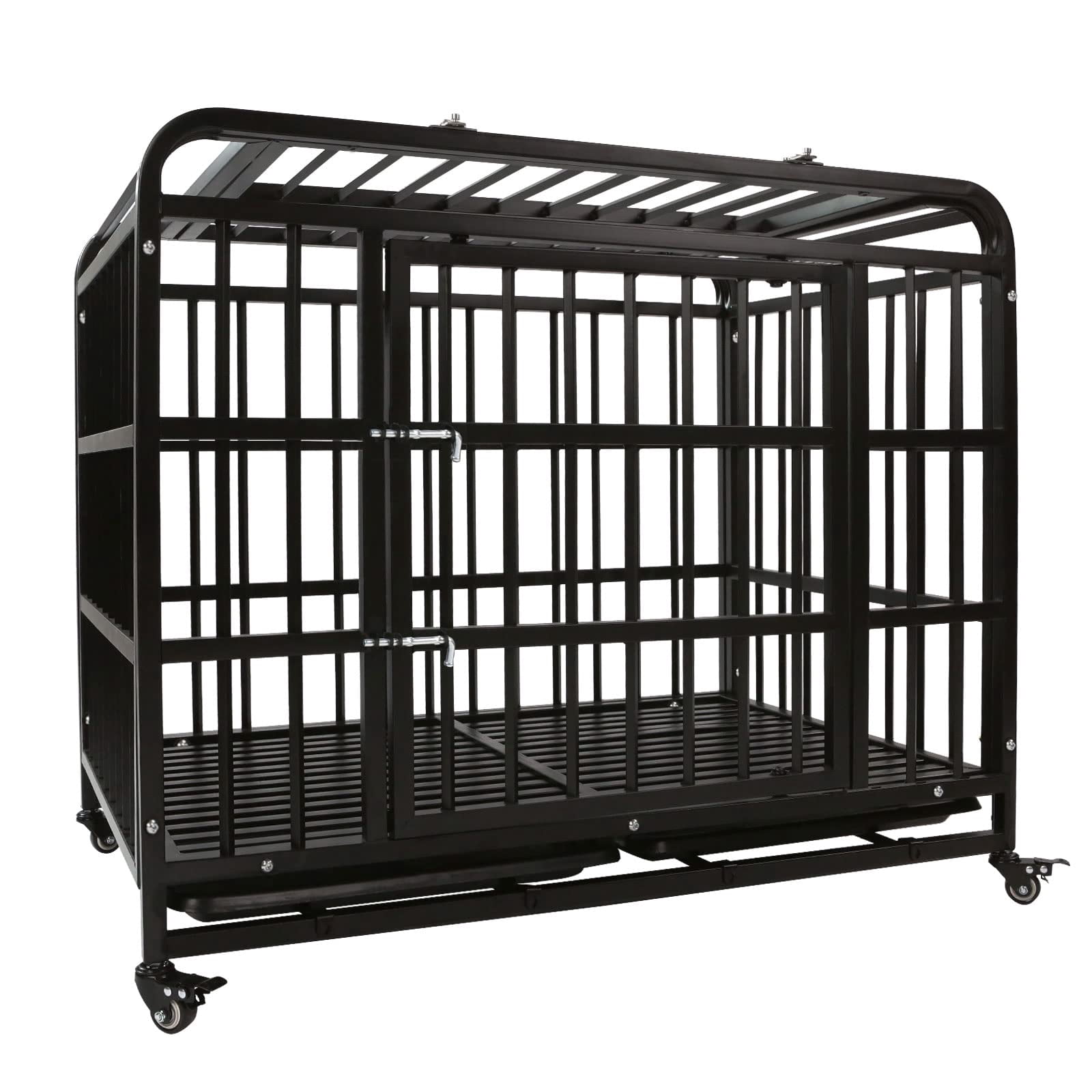 SMONTER 42'' Heavy Duty Dog Crate - Indestructible for Large Breeds ...